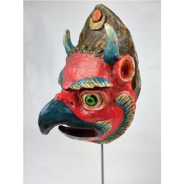 Polychromed Garuda Mask from Nepal in papier-mâché - Sophistic